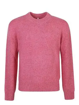 SUNFLOWER Crewneck Knitted Sweater With Ribbed Cuffs And Hem - Pink