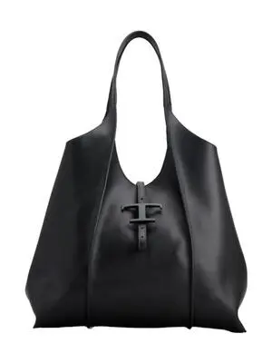 TOD'S T Timeless Medium Tote Bag - Black