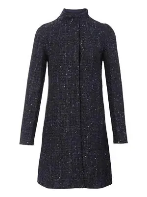 Emporio Armani Ea Series Long Overcoat - Black