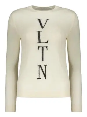 Valentino Garavani Vltn Crewneck Jumper - Nude