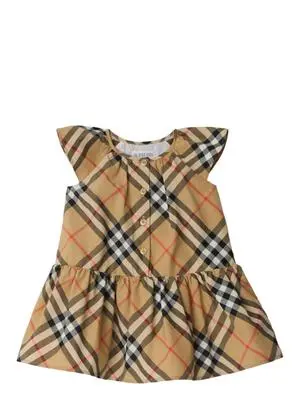 Burberry Check-pattern Dress - Sand