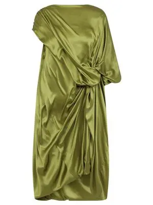 Dries Van Noten Draped One-shoulder Maxi Dress - Olive