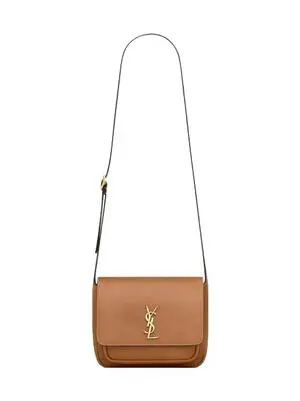 Saint Laurent Niki Logo Plaque Shoulder Bag - Brick