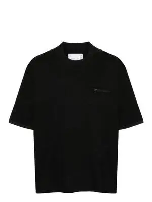 Sacai Zipped Pocket Jersey T-shirt - Black
