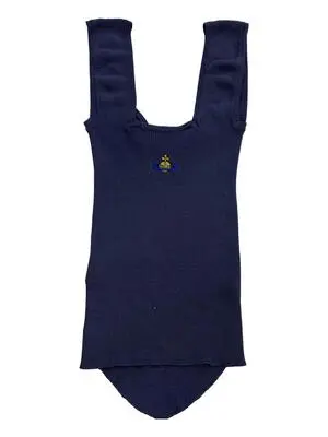VIVIENNE WESTWOOD Sleeveless Vest With Logo Stamp - Black