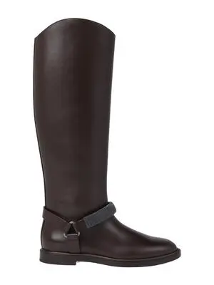 Brunello Cucinelli Knee-high Monile Boots - Brown