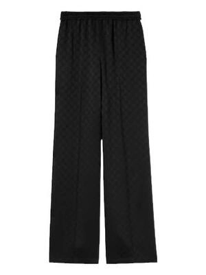 Gucci Gucci GG Jacquard Monogram Elastic Waistband Pants Black