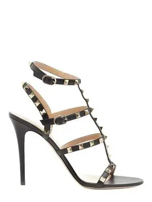 Valentino Garavani Rockstud Open Toe Sandals - Black