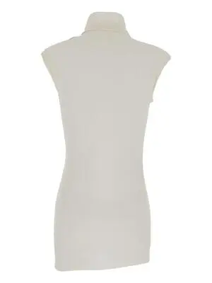 ANN DEMEULEMEESTER High Neck Sleeveless Vest - White