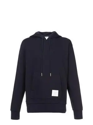 Thom Browne Striped Drawstring Hoodie - Navy Blue