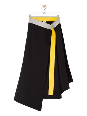 Loewe Wrap Mid-length Skirt - Black