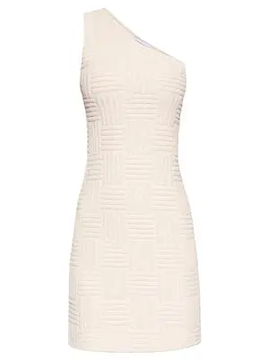 Bottega Veneta Jacquard One-shoulder Mini Dress - White