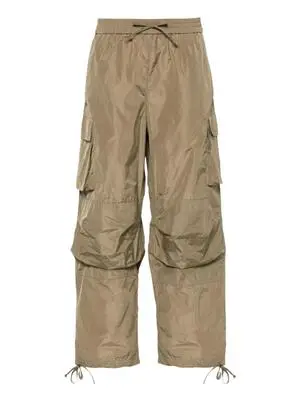 MSGM Wide-leg Drawstring Cargo Trousers - Brown