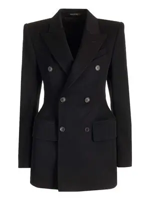 Balenciaga Hourglass Double-breasted Jacket - Black