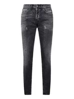 DONDUP George Distressed Skinny Jeans - Black