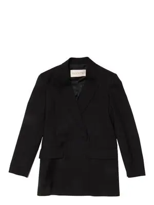 Valentino Garavani Double-breasted Long-sleeved Blazer - Black