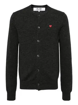 COMME DES GARÇONS Comme Des Garcons Play Small Heart Patch Knitted Cardigan