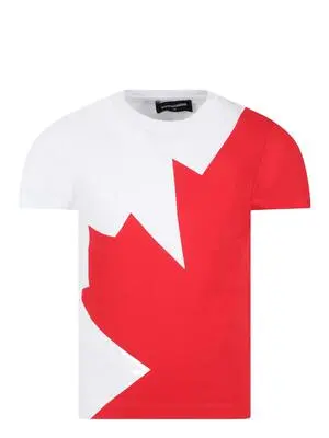 Dsquared2 Leaf Print" T-shirt - Red