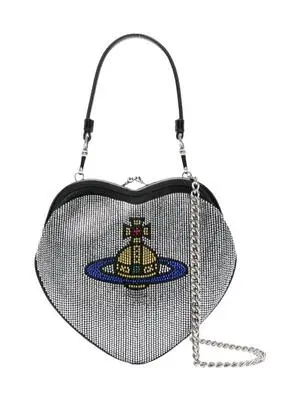 VIVIENNE WESTWOOD Vivienne Westwood Heart Frame Purse With Orb Embellishment Gray