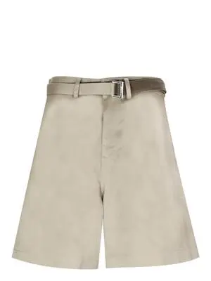 Sacai Belted Wide-leg Shorts - Nude