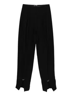 MUGLER Pierced Loose Tailored Trousers - Black