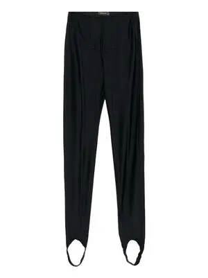 MUGLER Panelled Corseted Leggings - Black