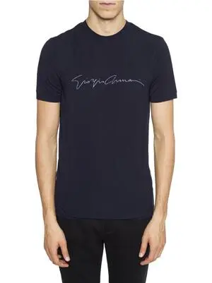 Giorgio Armani Logo T-shirt - Black