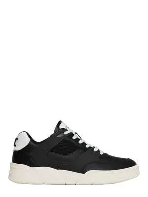 Celine Ct-09 Sneakers In Calfskin And Mesh - Black
