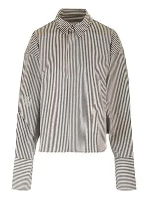 Ami Striped Long-sleeve Shirt - Gray