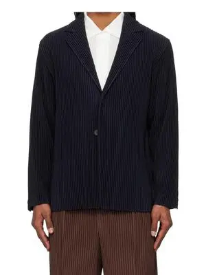 Issey Miyake Homme Plissé Issey Miyake Basics Buttoned Blazer Black