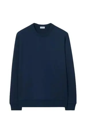 Burberry Logo Cotton Sweatshirt - Dark Blue