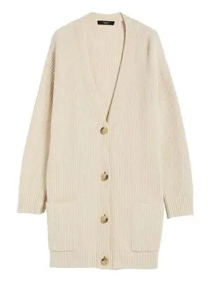MAX MARA Weekend Max Mara V-Neck Wool Cashmere Sweater With Belt