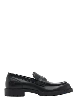 Burberry Rogue Slip-on Loafers With Equestrian Knight Design - Black