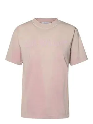 Off-White Crewneck Short Sleeve T-shirt - Nude