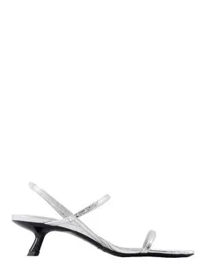ANINE BING Hilda Slingback Sandals - Silver