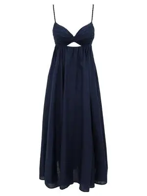 Zimmermann Zimmermann Organic Linen Maxi Dress Deep Blue