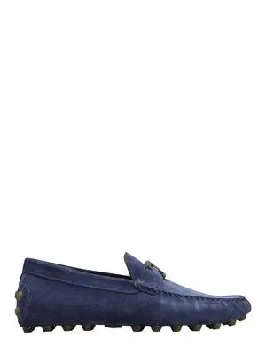 TOD'S Gommino Loafers With Metal T-buckle - Blue