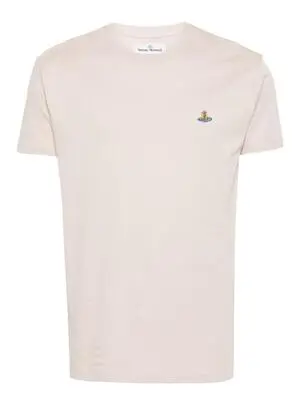 VIVIENNE WESTWOOD Orb Embroidered Crewneck T-shirt - Nude