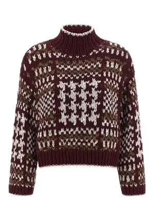 BRUNELLO CUCINELLI Brunello Cucinelli Sequin Embellished Mock Neck Sweater