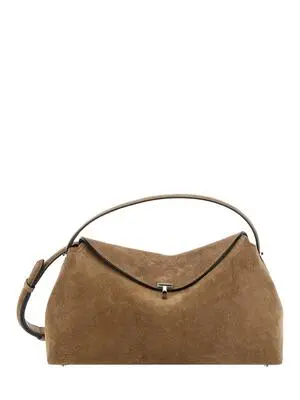 TOTEME T-lock Suede Tote Bag - Brown