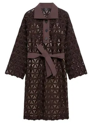 Max Mara Long-sleeved Belted Dress - Black