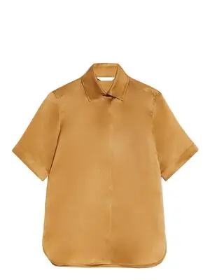 Max Mara Silk Organza Shirt - Brown