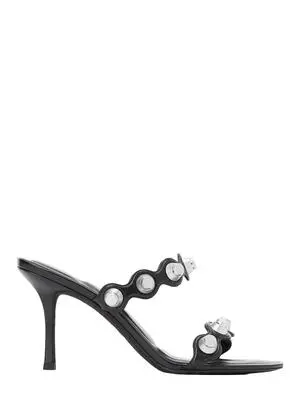 Alexander Wang Riot Studded Heeled Sandals - Black