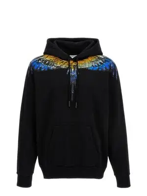 MARCELO BURLON COUNTY OF MILAN Icon Wings Drawstring Hoodie - Black