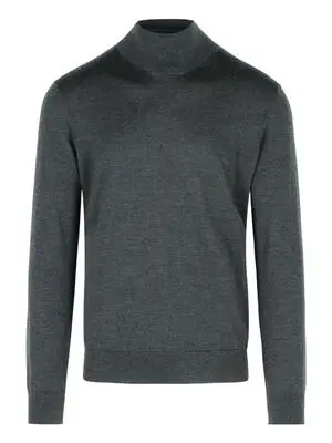 Zegna Long-sleeved Turtleneck Jumper - Grey