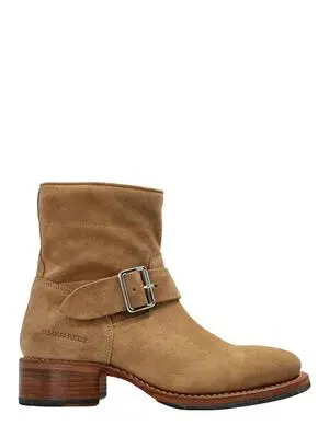 Dsquared2 Harley Buckled Ankle Boots - Brown