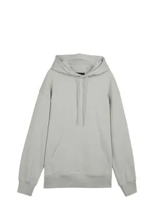 Y3 Logo Patch Drawstring Hoodie - Gray
