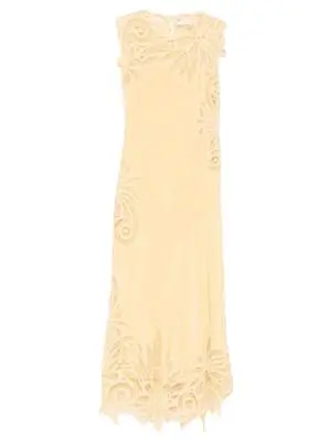 Ulla Johnson Sleeveless Lace Detail Dress - Yellow