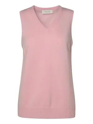 Sportmax Sleeveless V-neck Knitted Vest - Pink