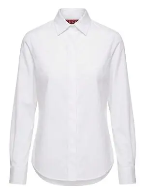 GUCCI Gucci Cotton Poplin Embroidered Shirt